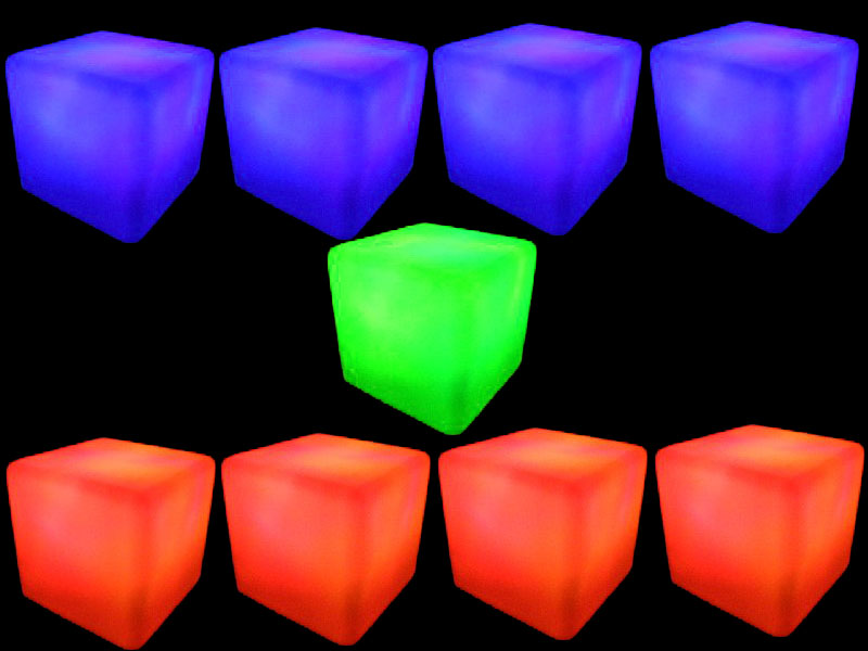 9 glow cubes - Party Hire World