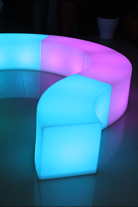 glow curved benches - Party Hire World